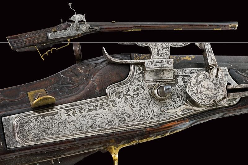 A fine wheel-lock gun by Johann Caspar Rudolph first quarter of the ...