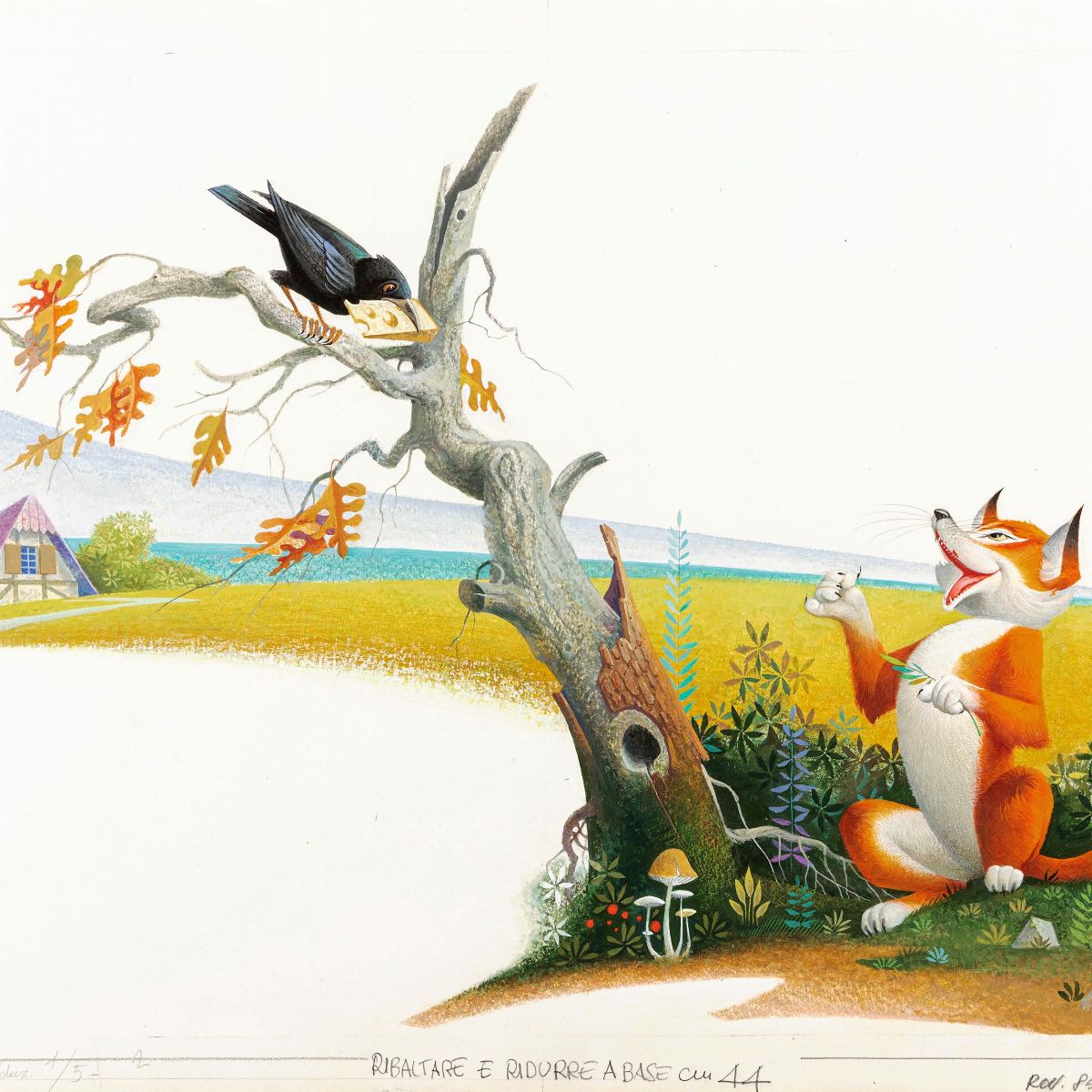 Severino Baraldi - Le favole di Esopo - Il corvo e la volpe 1983 ...