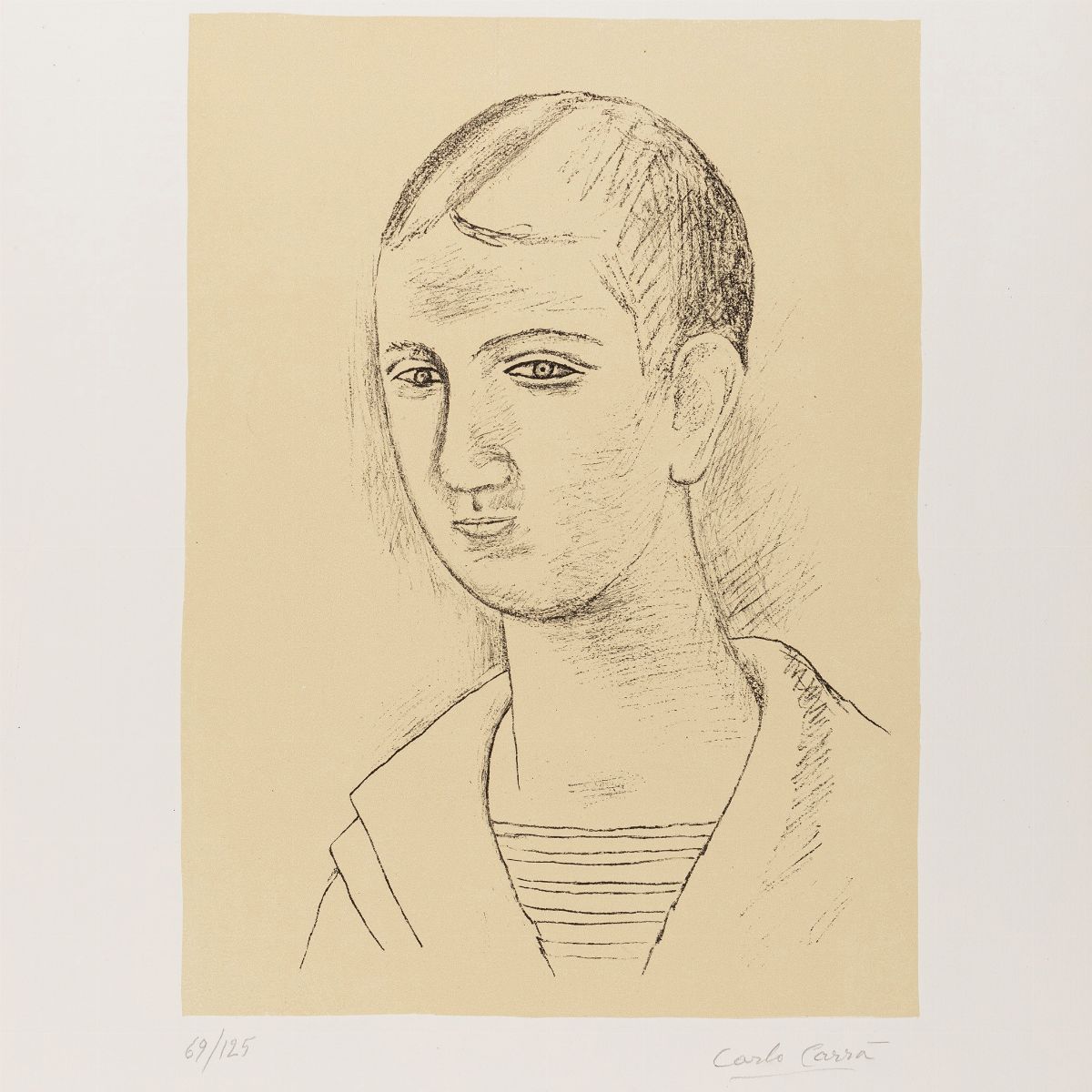 Carlo Carrà - Testa di ragazzo 1961 | Prints & Multiples | Finarte ...