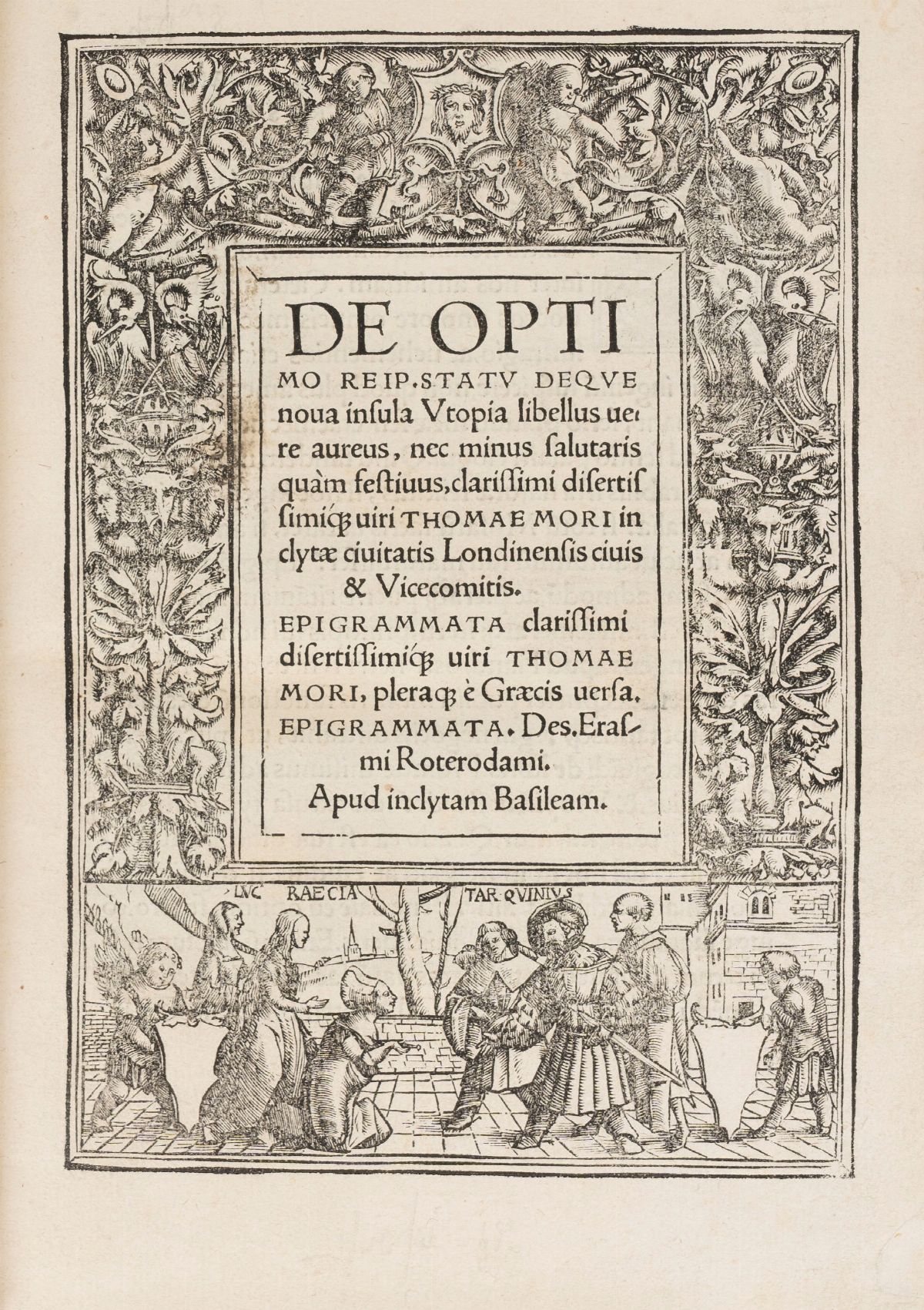 Erasmo da Rotterdam [Erasmus, Desiderio], Thomas More - De optimo rei ...