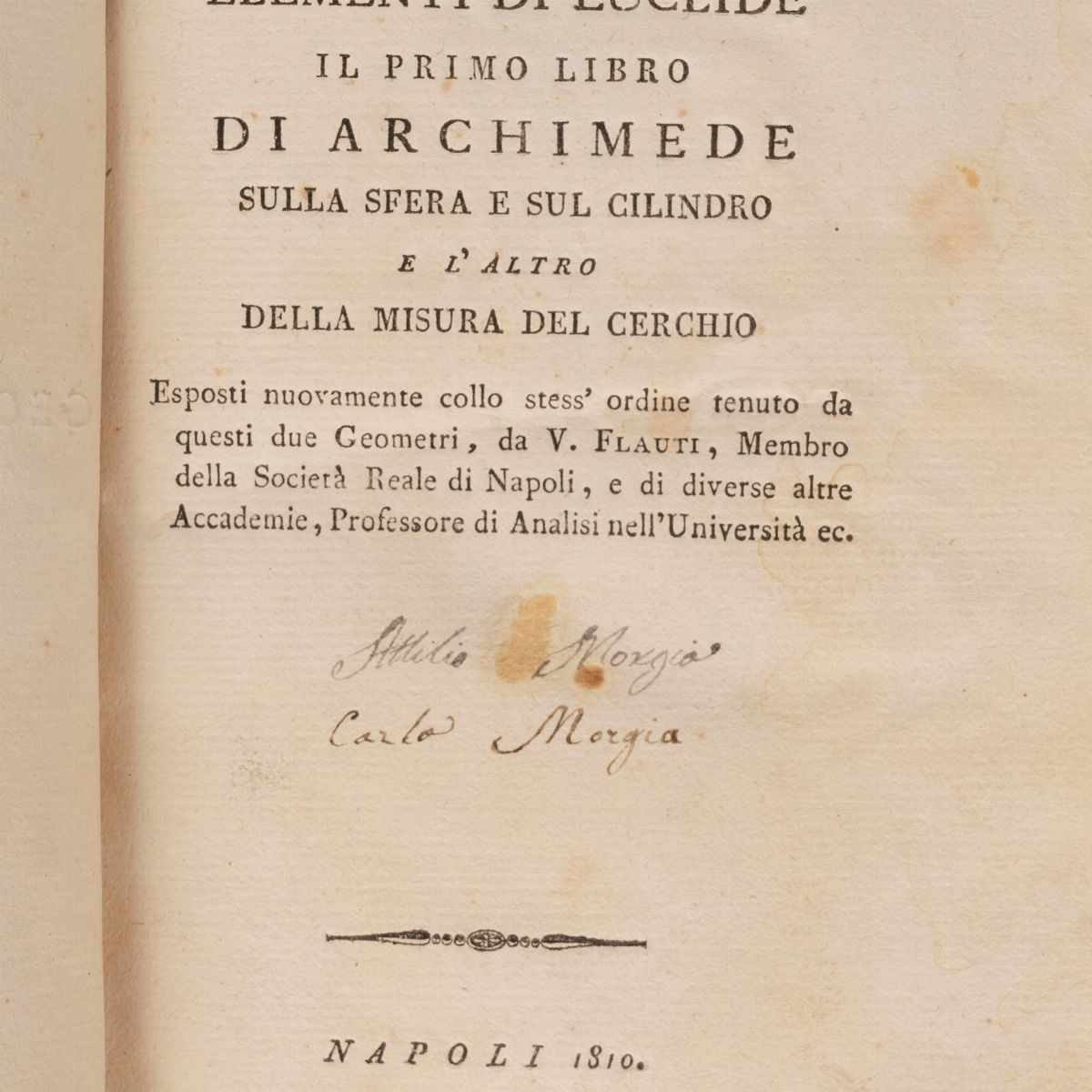 Flauti, Vincenzo - L'undecimo ed il duodecimo libro degli elementi di ...