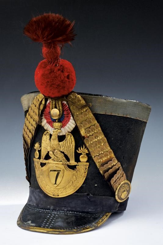An infantry officer's shako for an elite company of the 7th Regiment ...