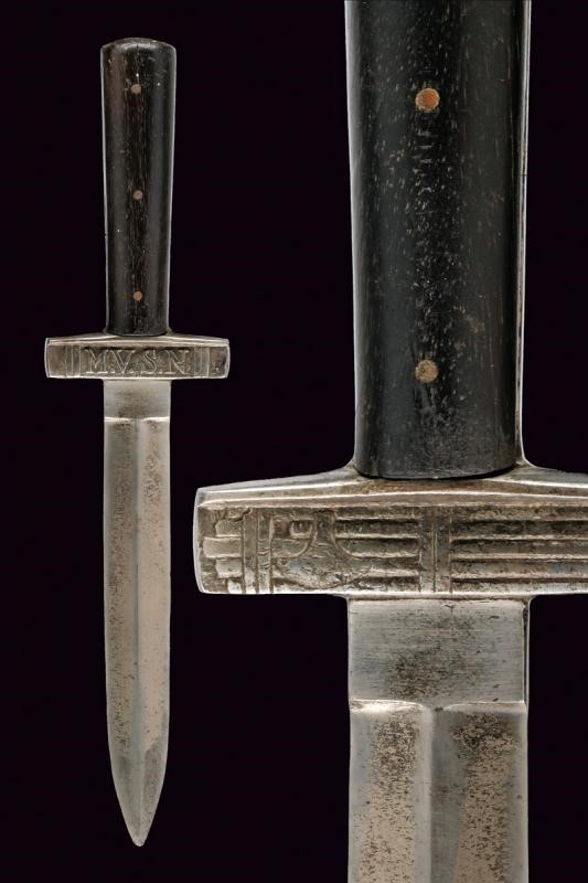 A very rare dagger of the MVSN border militia Second quarter of the ...