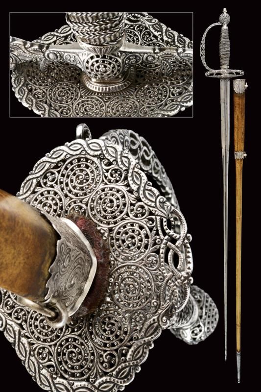 A beautiful silver-mounted small sword by Clark 1772 | Rare and Fine ...