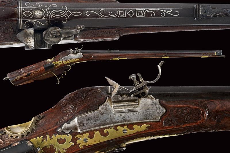 A flintlock hunting rifle by J. Dinckl about 1760 | Rare and Fine ...