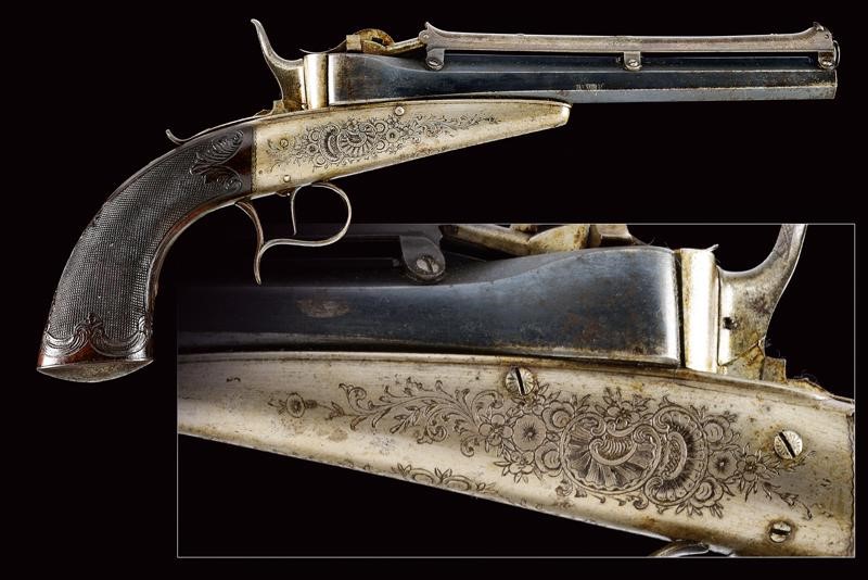 A rare Collette gravity pistol 1850 - 1870 | Rare and Fine Antique Arms ...