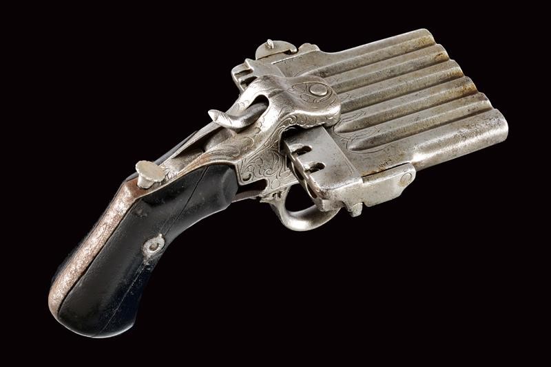 A rare pin-fire Jarre harmonica pistol about 1870 | Rare and Fine ...