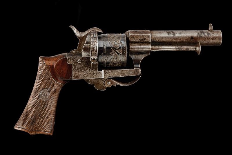A Lefaucheux pin-fire revolver about 1870 | Rare and Fine Antique Arms ...