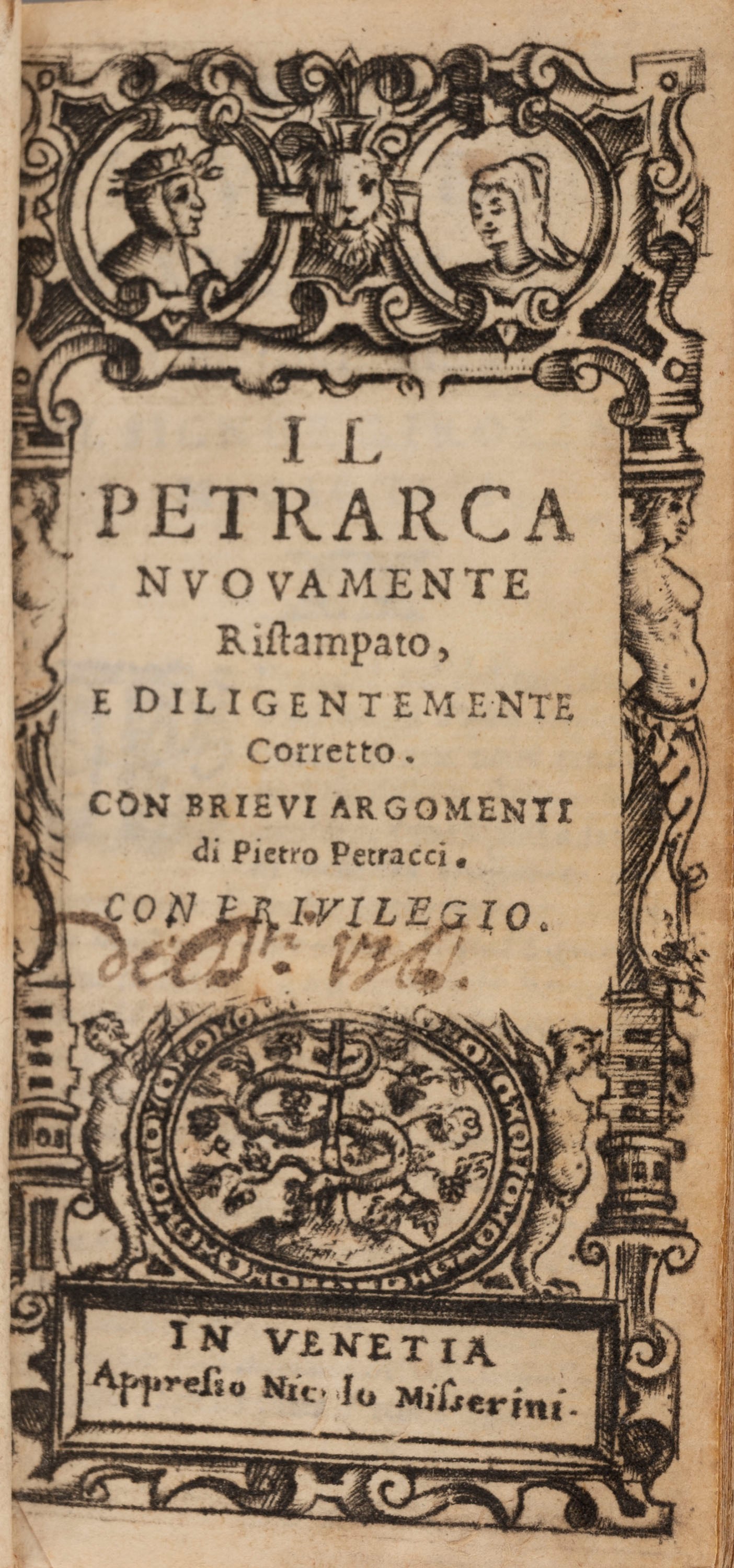 Petrarca, Francesco - Petrarca reprinted again and diligently corrected ...