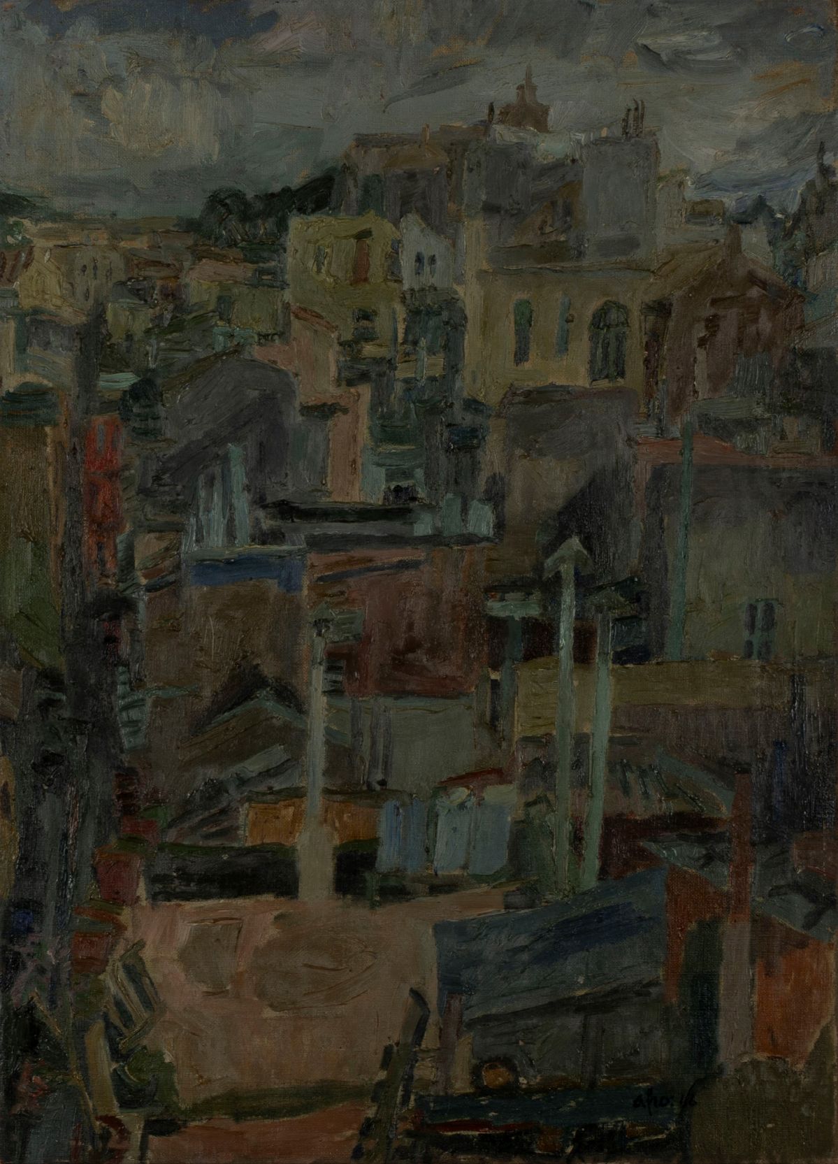 Afro Basaldella - Tetti di Roma 1946 | Arte Moderna e Contemporanea ...