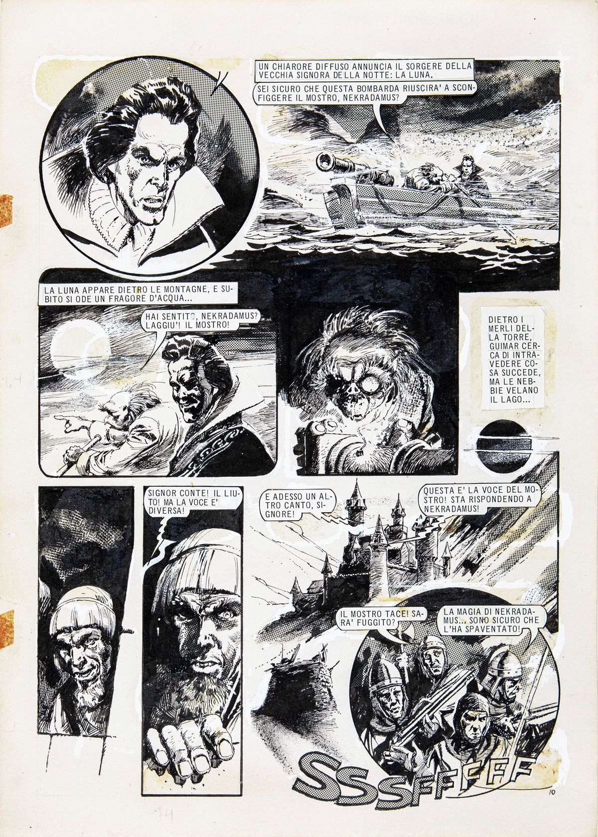 Horacio Lalia - Nekradamus - El monstruo del lago 1978 | Original Comic ...
