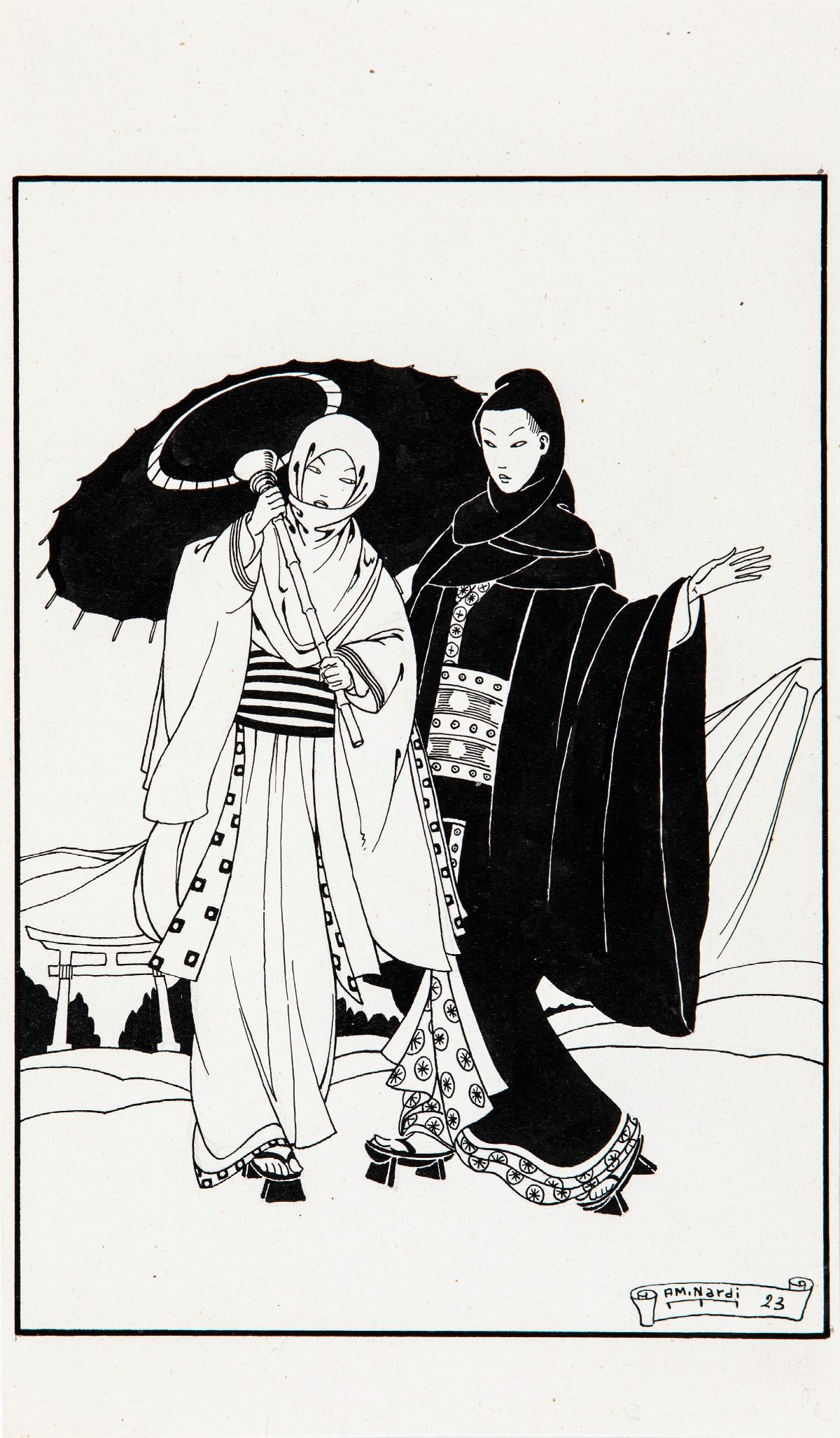 Antonio Maria Nardi - Geishe 1923 | Original Comic Arts & Illustrations ...