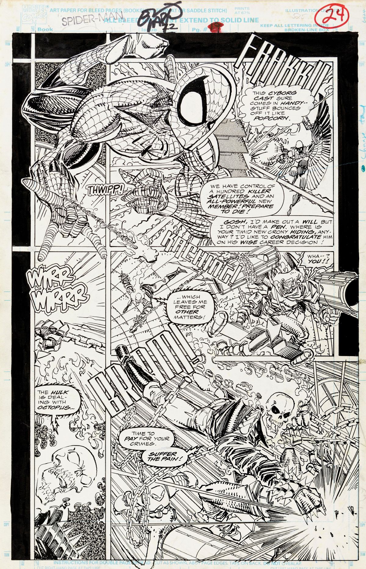 Erik Larsen - Spider-Man - Revenge of the Sinister Six 1992 | Original ...