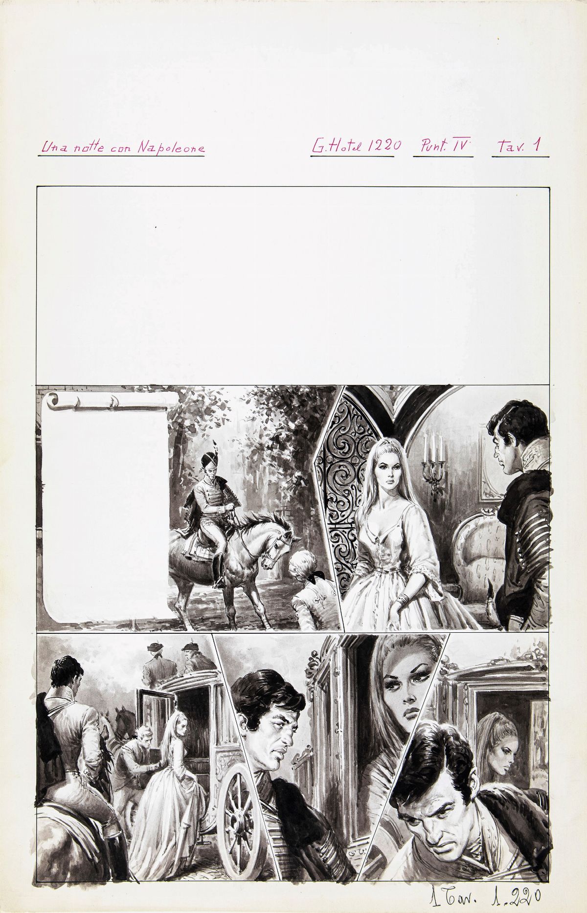 Aldo Torchio - Una notte con Napoleone 1969 | Original Comic Arts ...