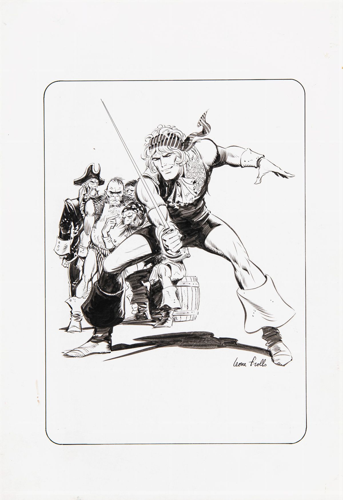 Leone Frollo - Jack di Picche 1980 | Original Comic Arts & Illustrations | Finarte, casa d'aste