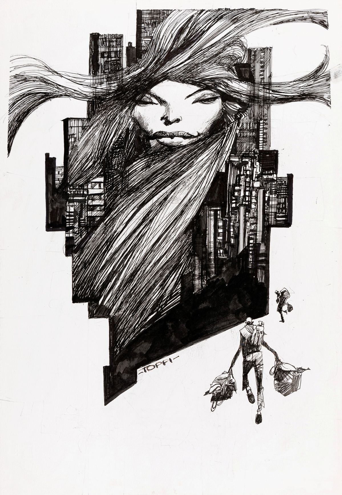 Sergio Toppi - La Città Sirena 2008 | Original Comic Arts ...