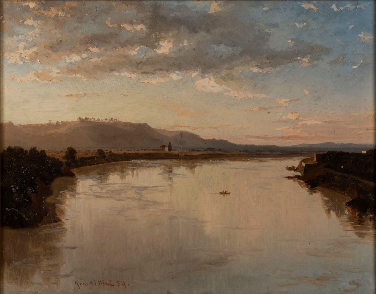Karl Lindemann-Frommel - Rome, Poussin's walk towards Monte Mario 1859 ...