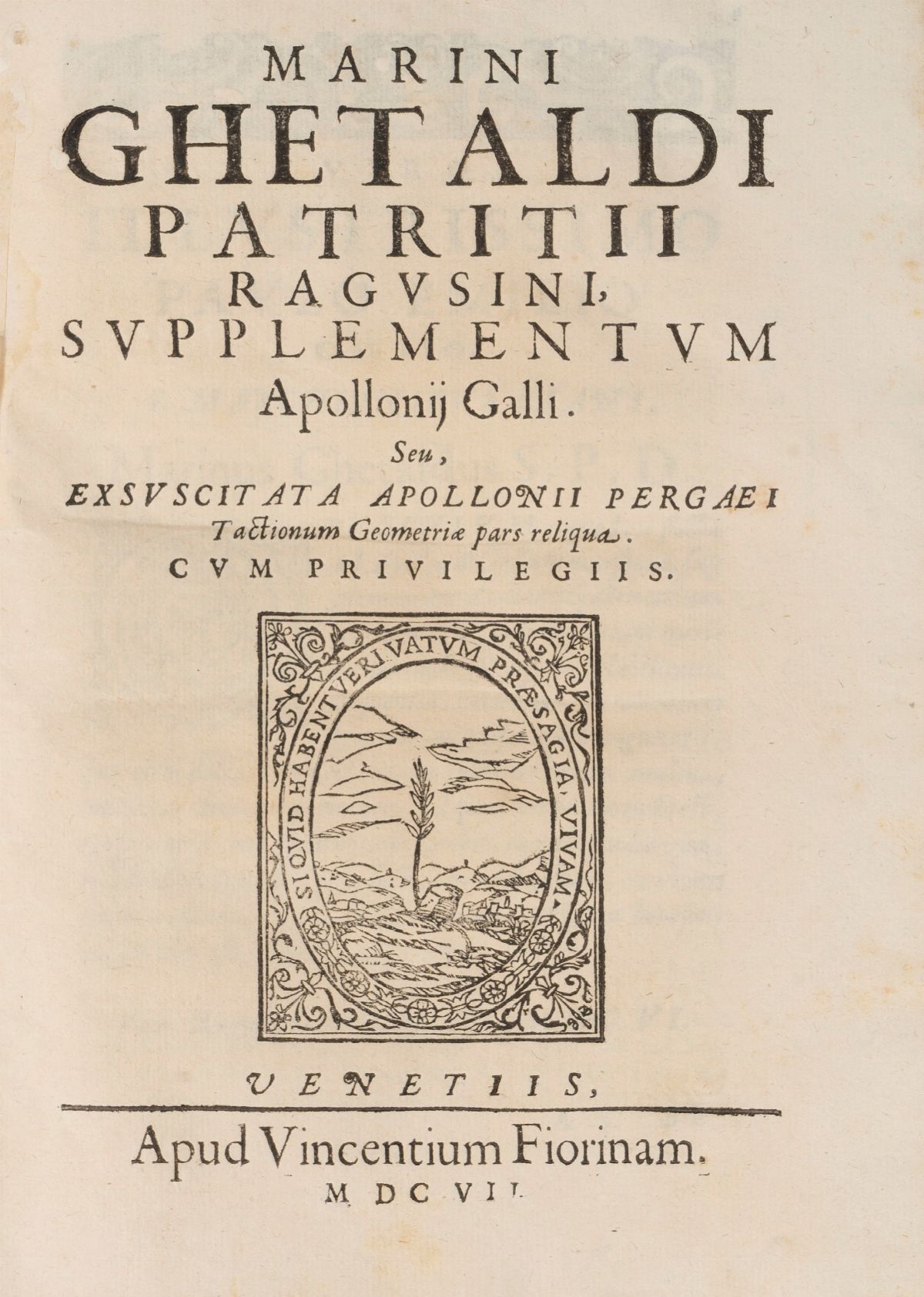 Ghetaldi, Marino - Supplementum Apollonij Galli 1607 | Libri, Autografi ...
