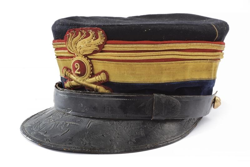 A lieutenant-colonel's cap of the 2nd Artillery Rgt. - Kingdom of Italy ...