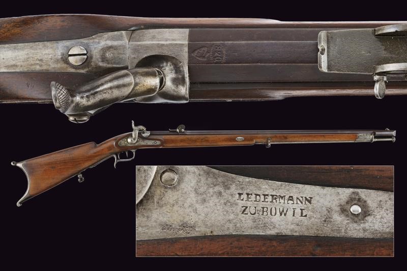 An 1851 model percussion rifle by Ledermann - Switzerland | Rare and ...
