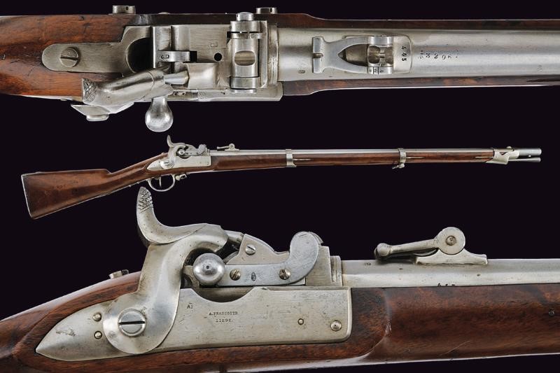 A Francotte infantry rifle mod. 1842 with Milbank Amsler 1867 ...