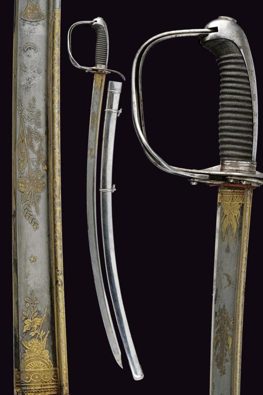 An elegant officer's non-regulation sabre with turning hilt - Austria ...