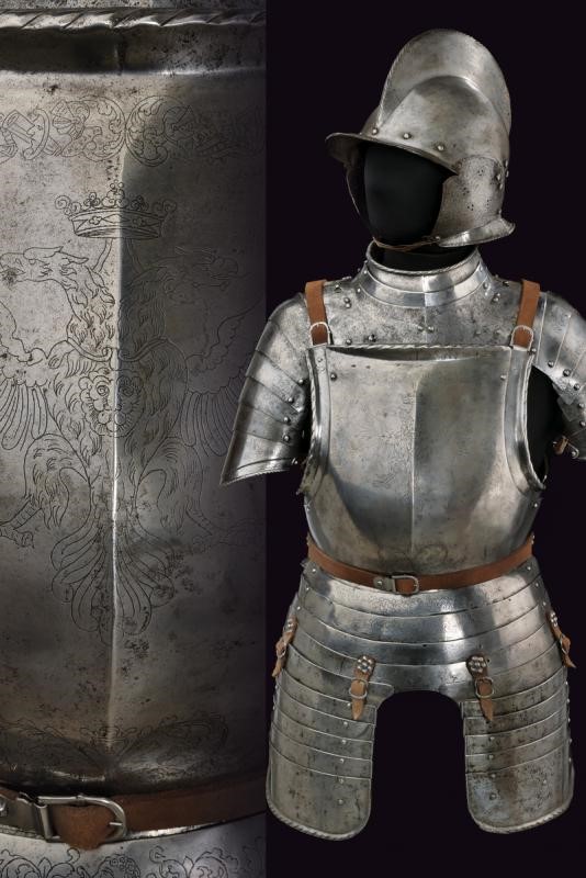 An infantry half armour with engraved breastplate - Germany | Rare and ...