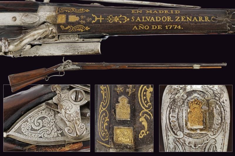 A fine gun converted to percussion by Salvador Zennaro - Madrid | Rare ...