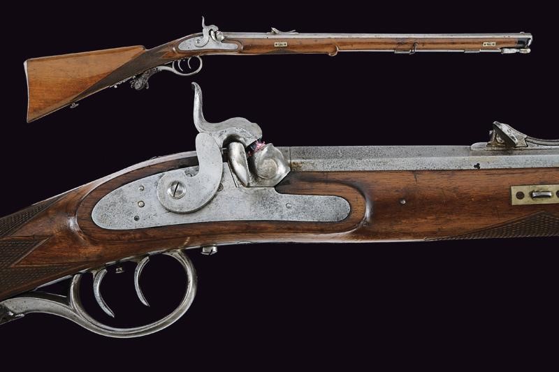 A percussion target rifle by Fruwirth - Austria | Rare and Fine Antique ...