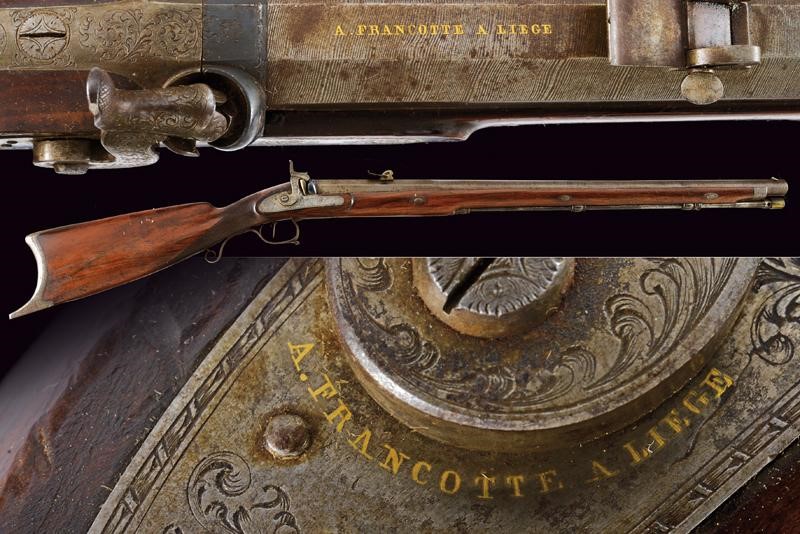 A fine percussion target rifle by Francotte - Liège | Rare and Fine ...