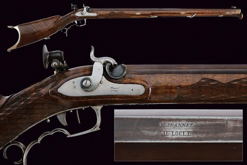 A fine percussion target rifle by Jeannet - Switzerland | Rare and Fine ...