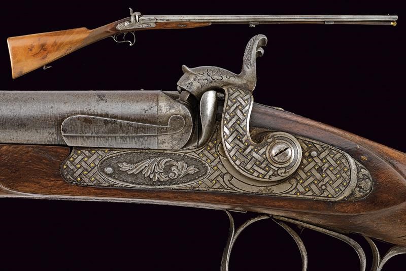 A fine double-barreled percussion gun - Europe | Rare and Fine Antique ...