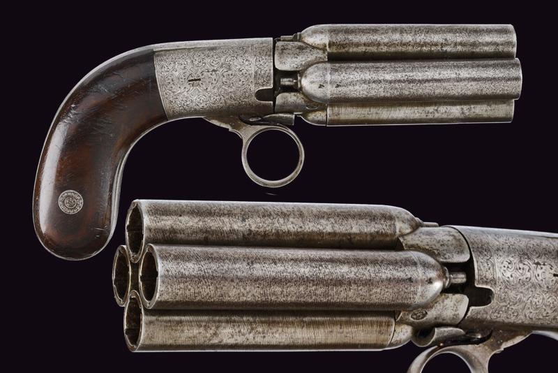 A percussion pepperbox revolver by Mariette - Belgium | Rare and Fine ...