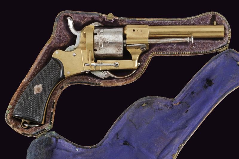 A cased navy pin-fire revolver - Belgium | Rare and Fine Antique Arms ...
