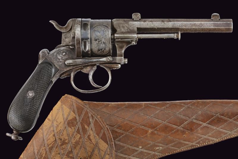 A fine pin-fire revolver with holster - France | Rare and Fine Antique ...