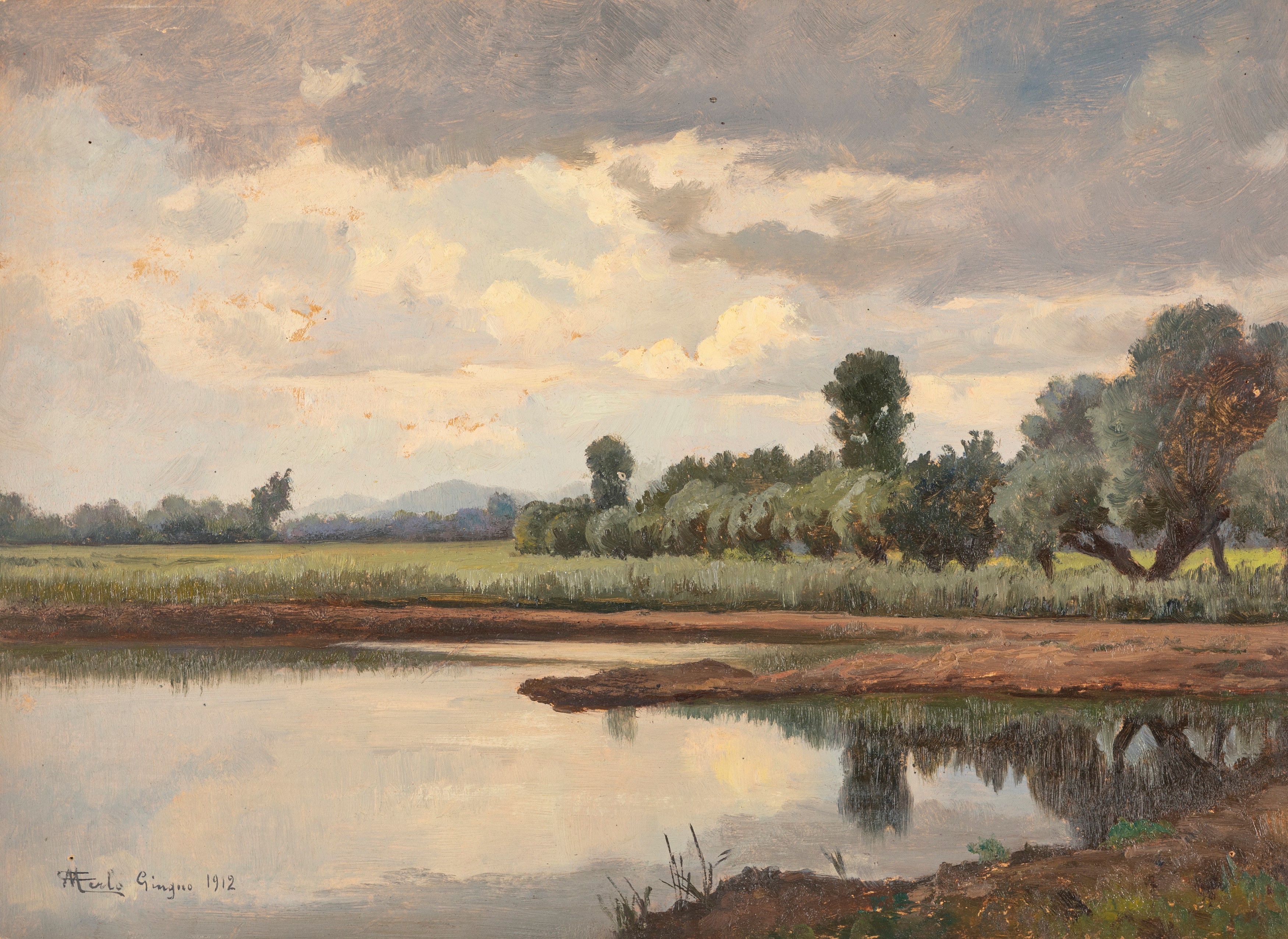 Camillo Merlo - Lake landscape 1912 | Petits-Maîtres / 19th and Early ...