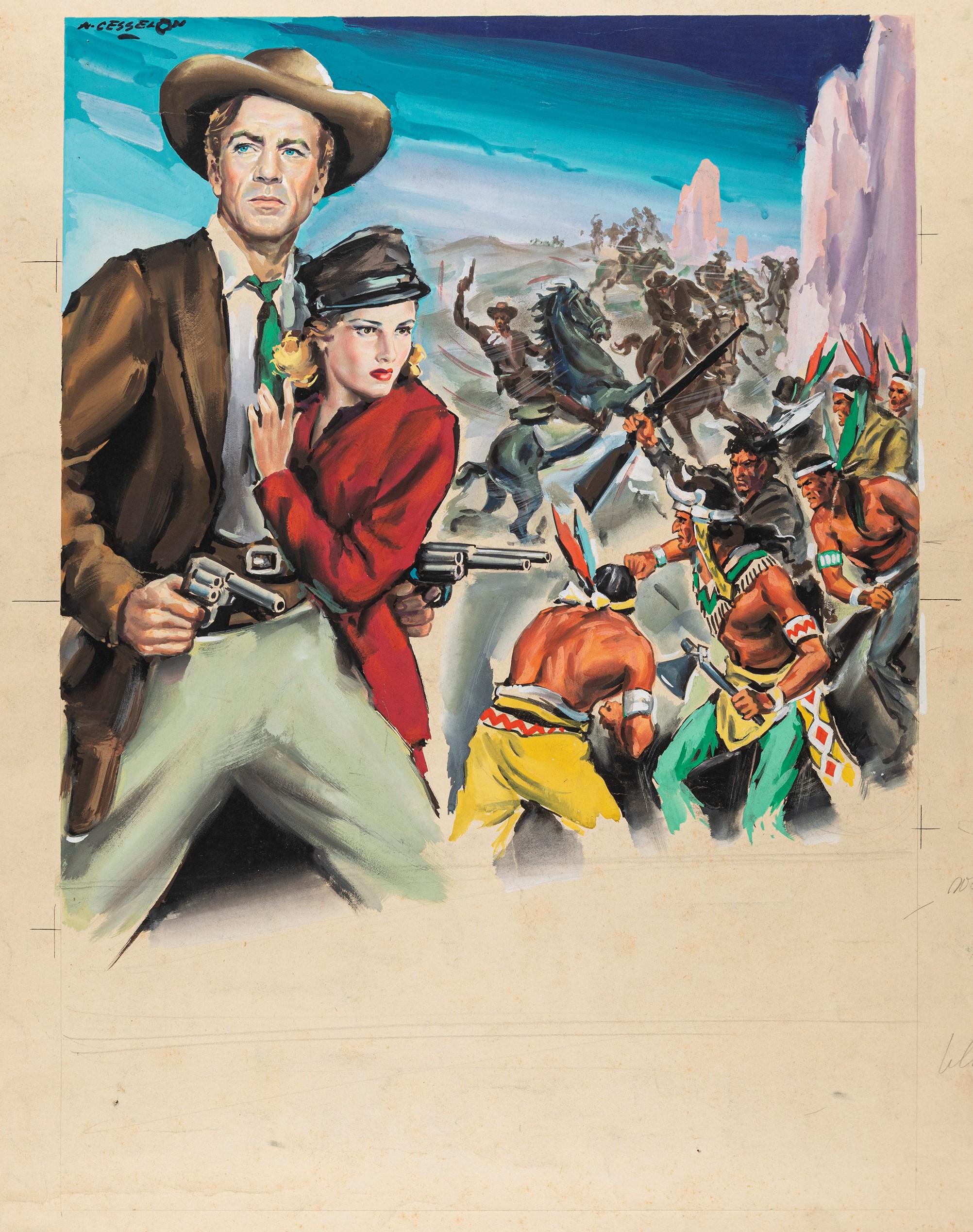 Angelo Cesselon - The Plainsman 50's | Movie Poster Artworks - Part I ...