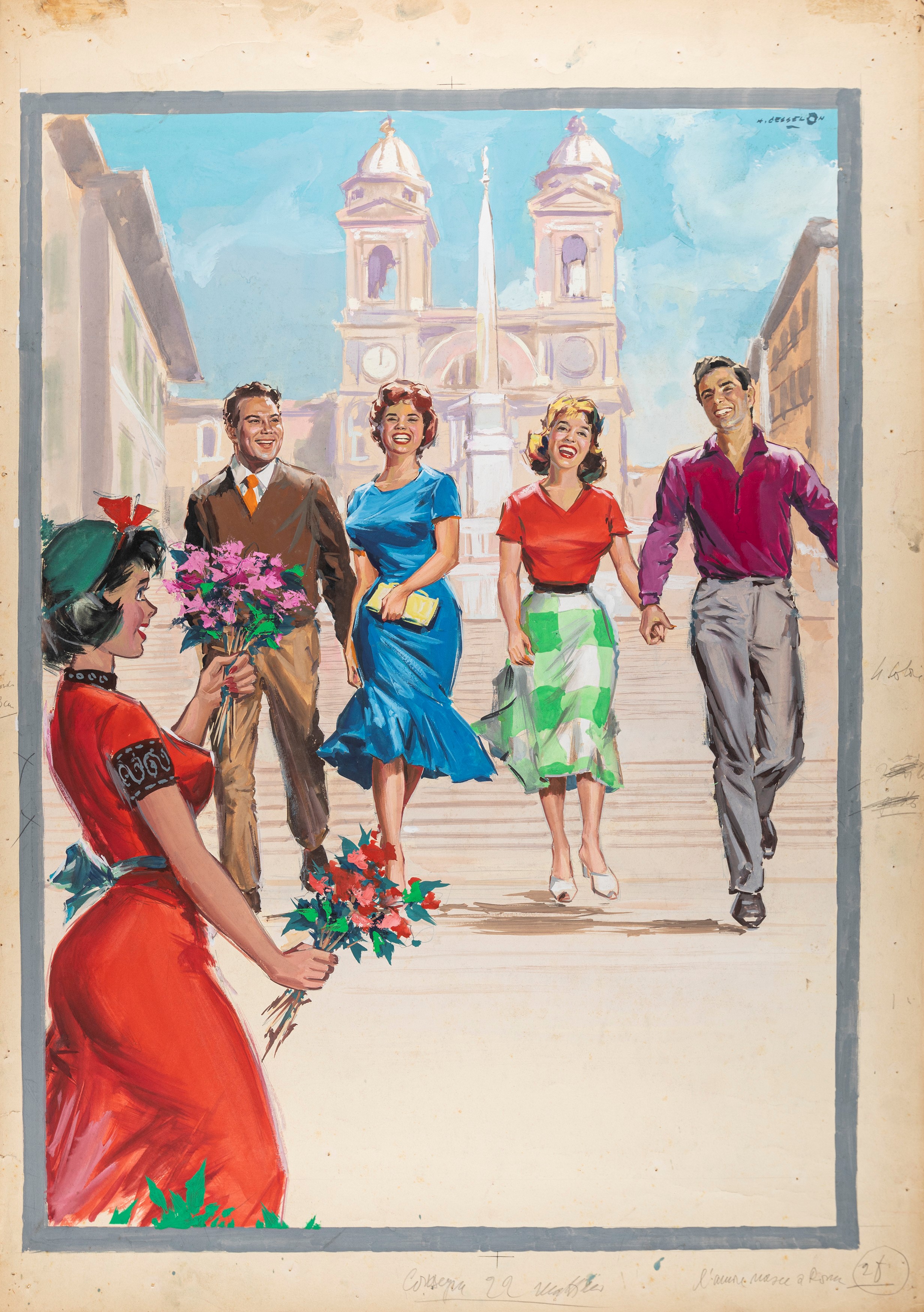 Angelo Cesselon - L'amore nasce a Roma 1958 | Movie Poster Artworks ...