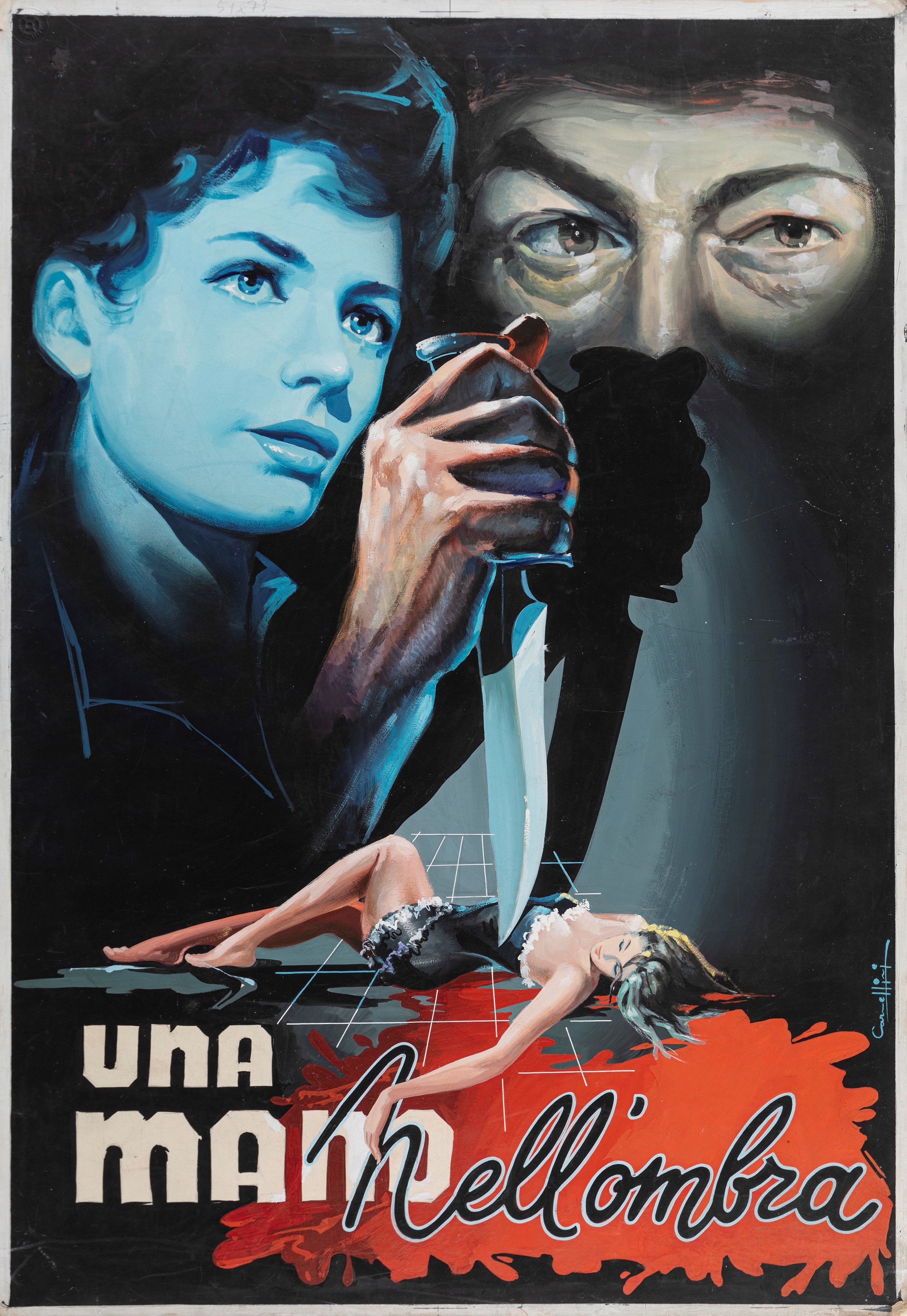 Carmellini - Una mano nell’ombra anni ’60 | Bozzetti Cinematografici ...
