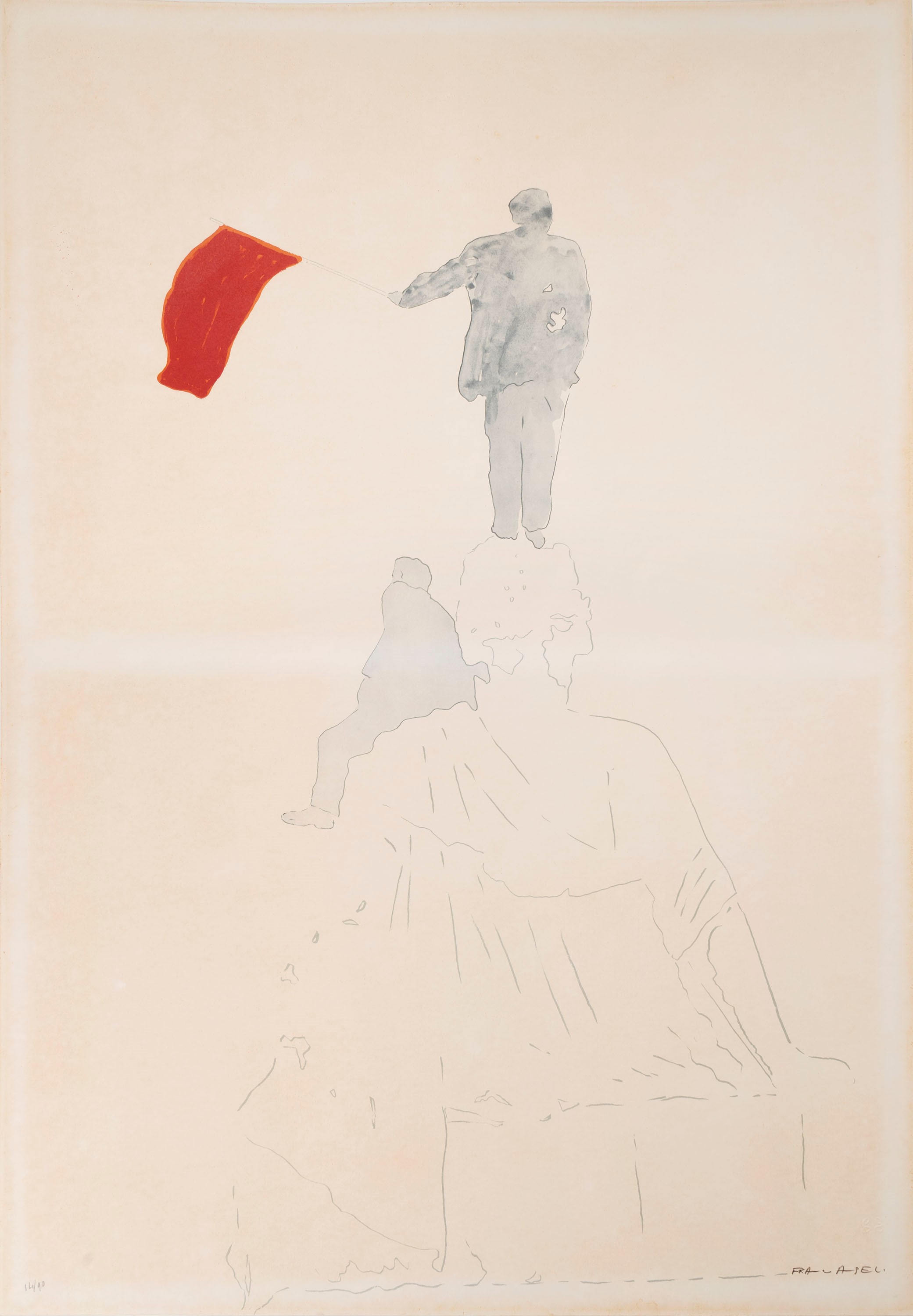 Franco Angeli - Bandiera Rossa fine Anni '60 | Arte Moderna e ...