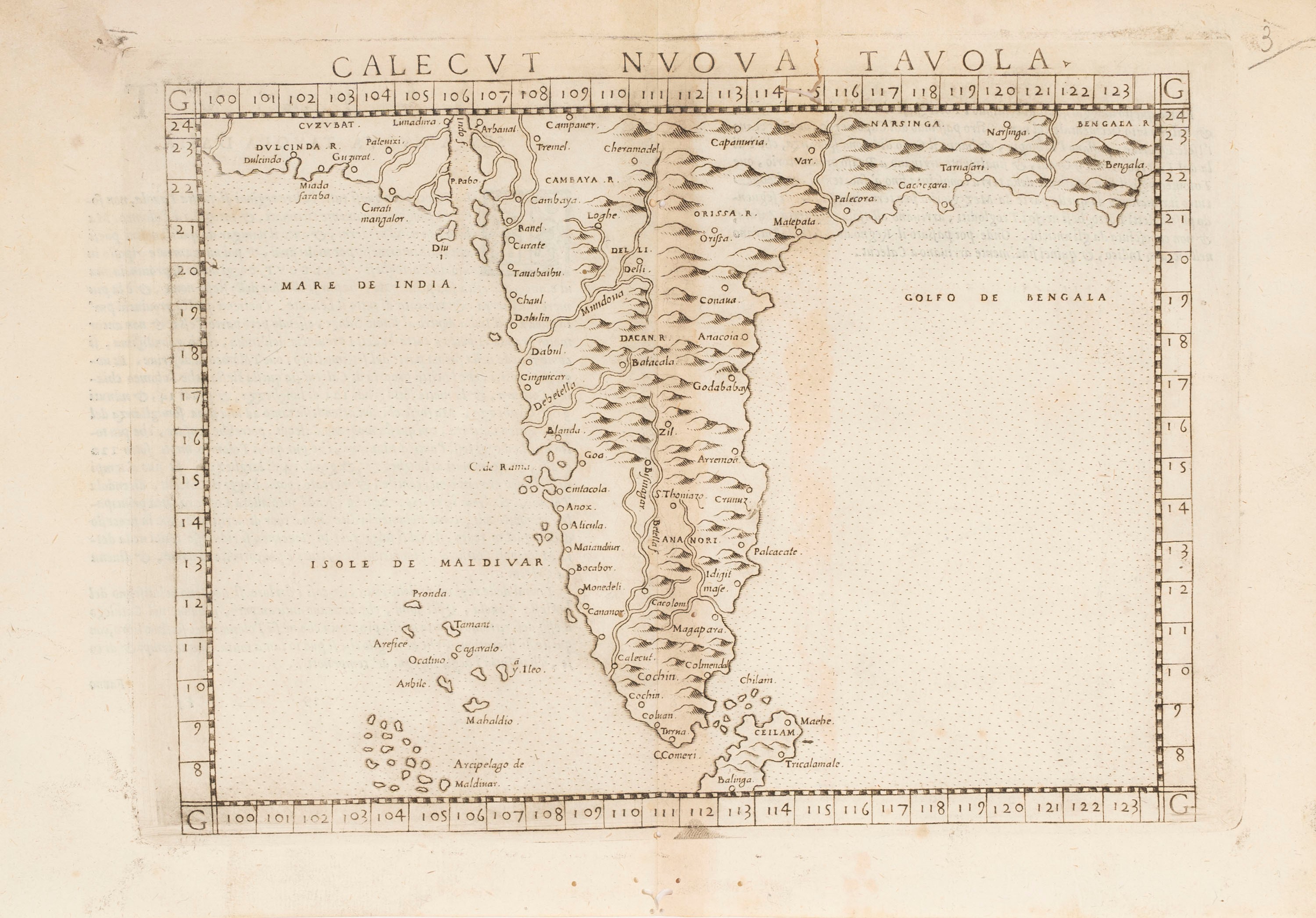Incisioni - India - Tolomeo, Claudio - Ruscelli, Girolamo - Calecut ...