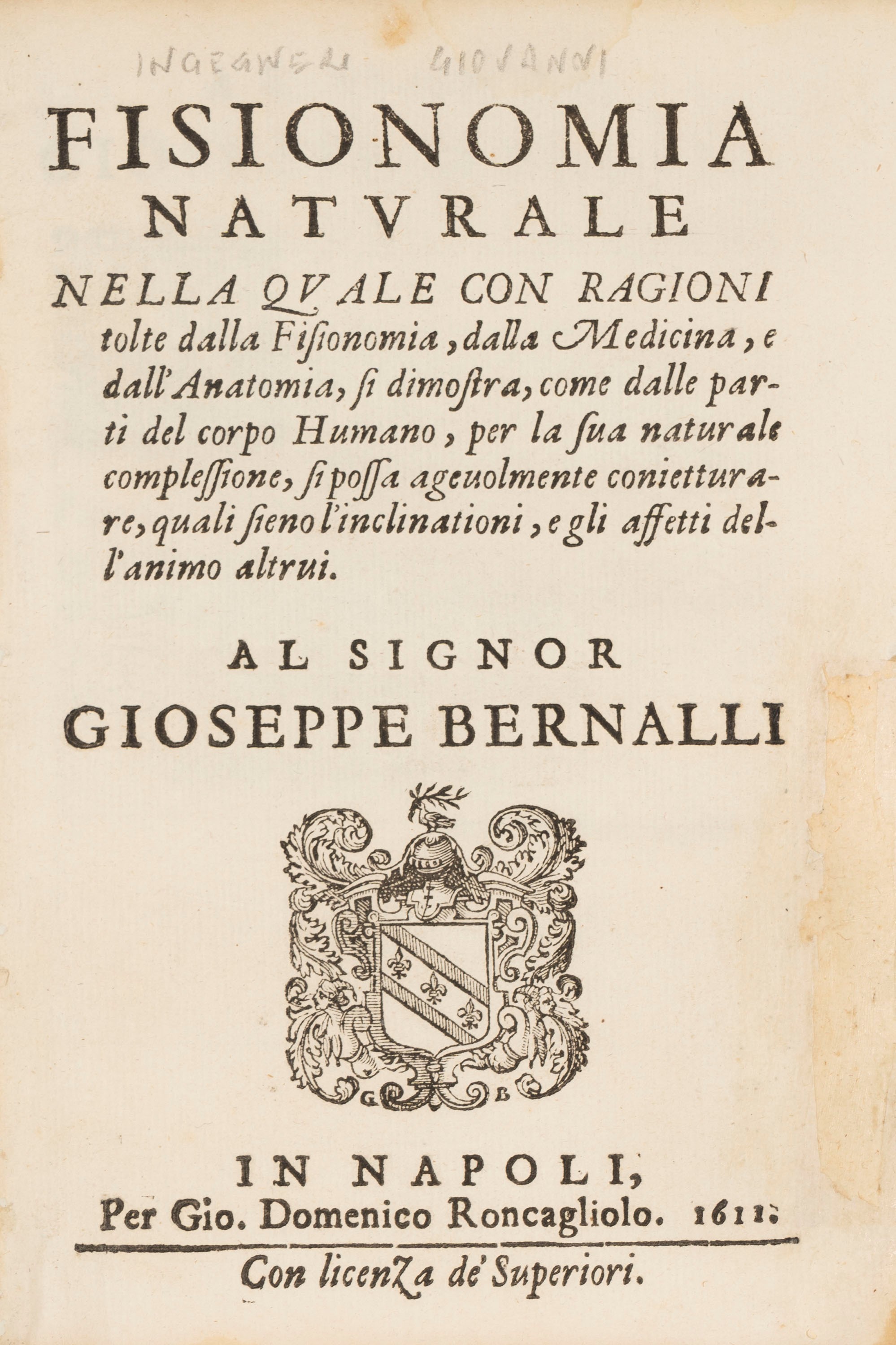Giovanni Ingegneri - Fisionomia naturale nella quale con ragioni tolte ...