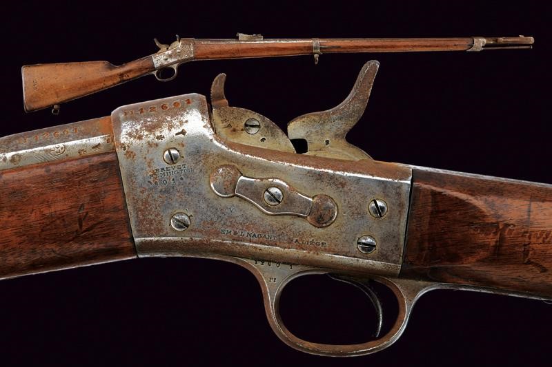 A Remington Rolling Block rifle, Nagant production Third quarter of the ...