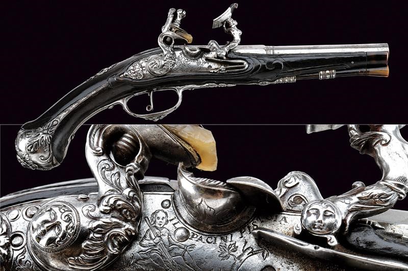 A beautiful snaphaunce lock pistol by Il Pacini first quarter of the ...