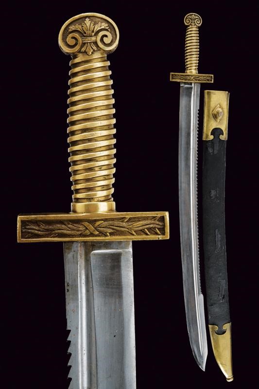 A very rare saw-back pioneer's short sword first quarter of the 19th ...