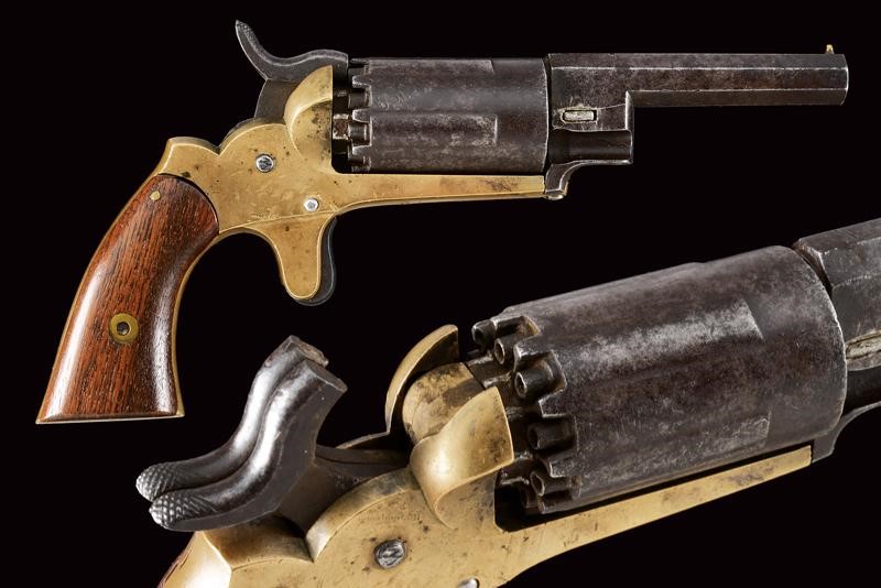 A John Walch Ten-Shot Double Hammers Pocket Revolver Third quarter of ...
