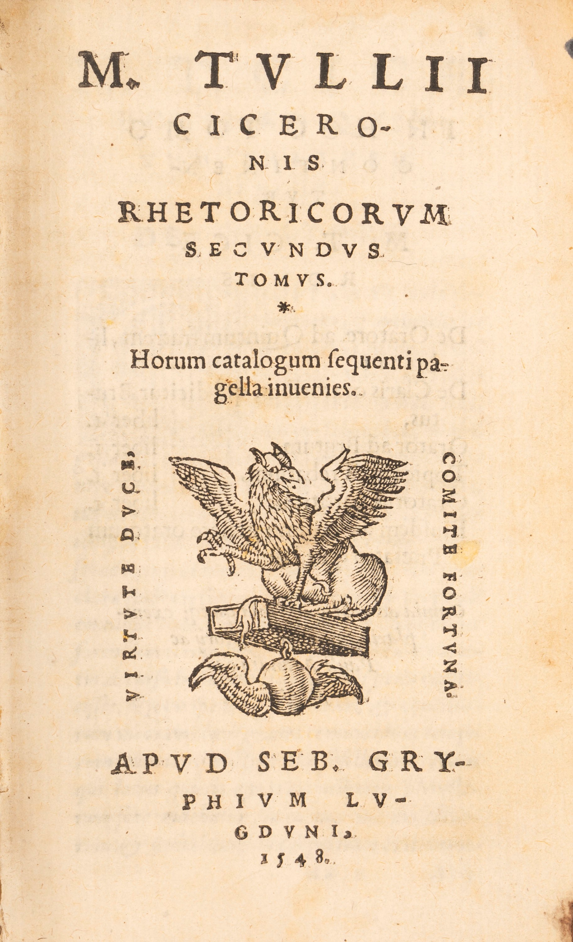 Cicerone, Marco Tullio - Hoc volumine haec continentur. M. T. C. De ...