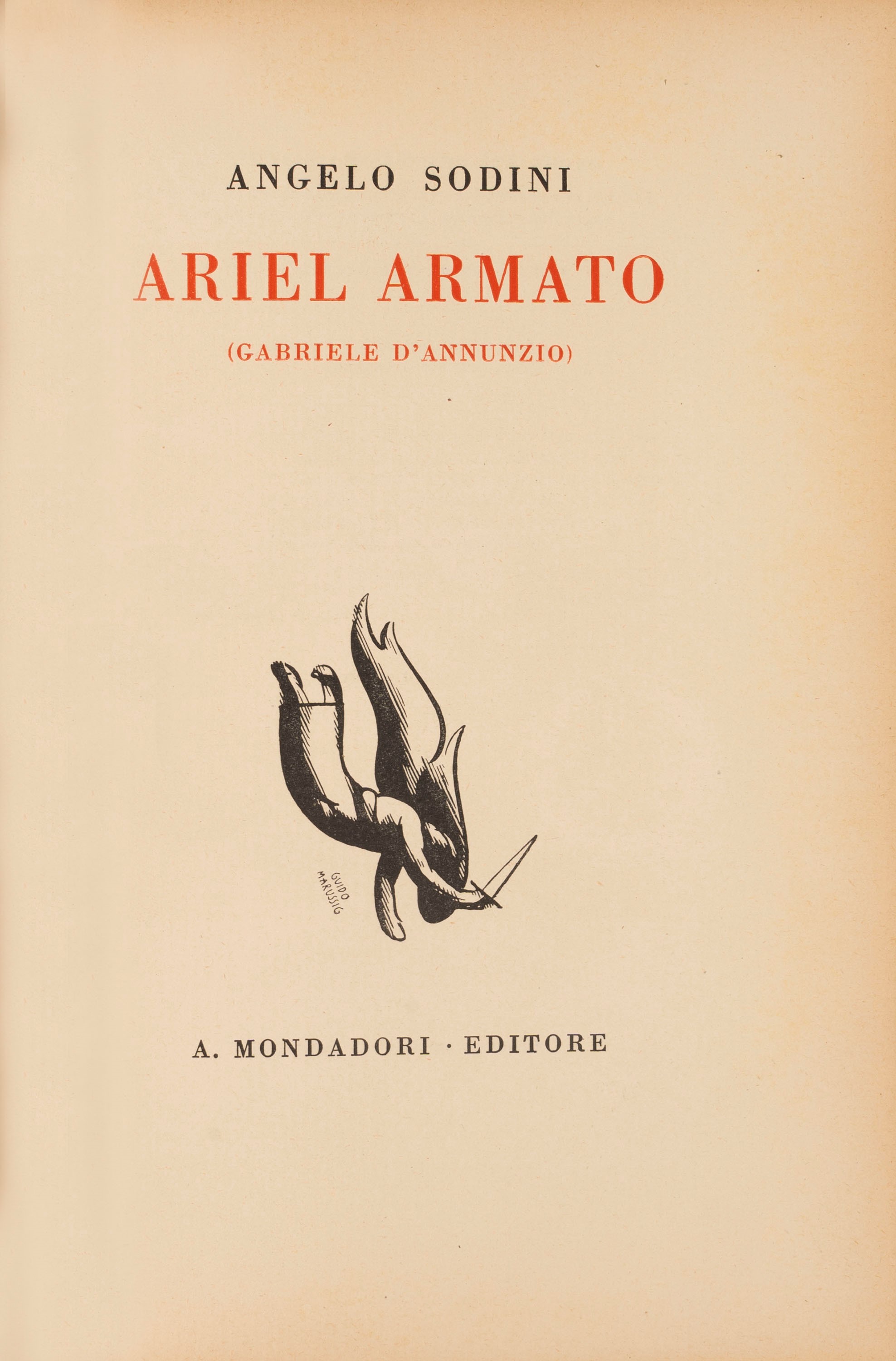 Sodini, Angelo - Ariel Armato. Gabriele D'Annunzio. 1931 | Libri ...