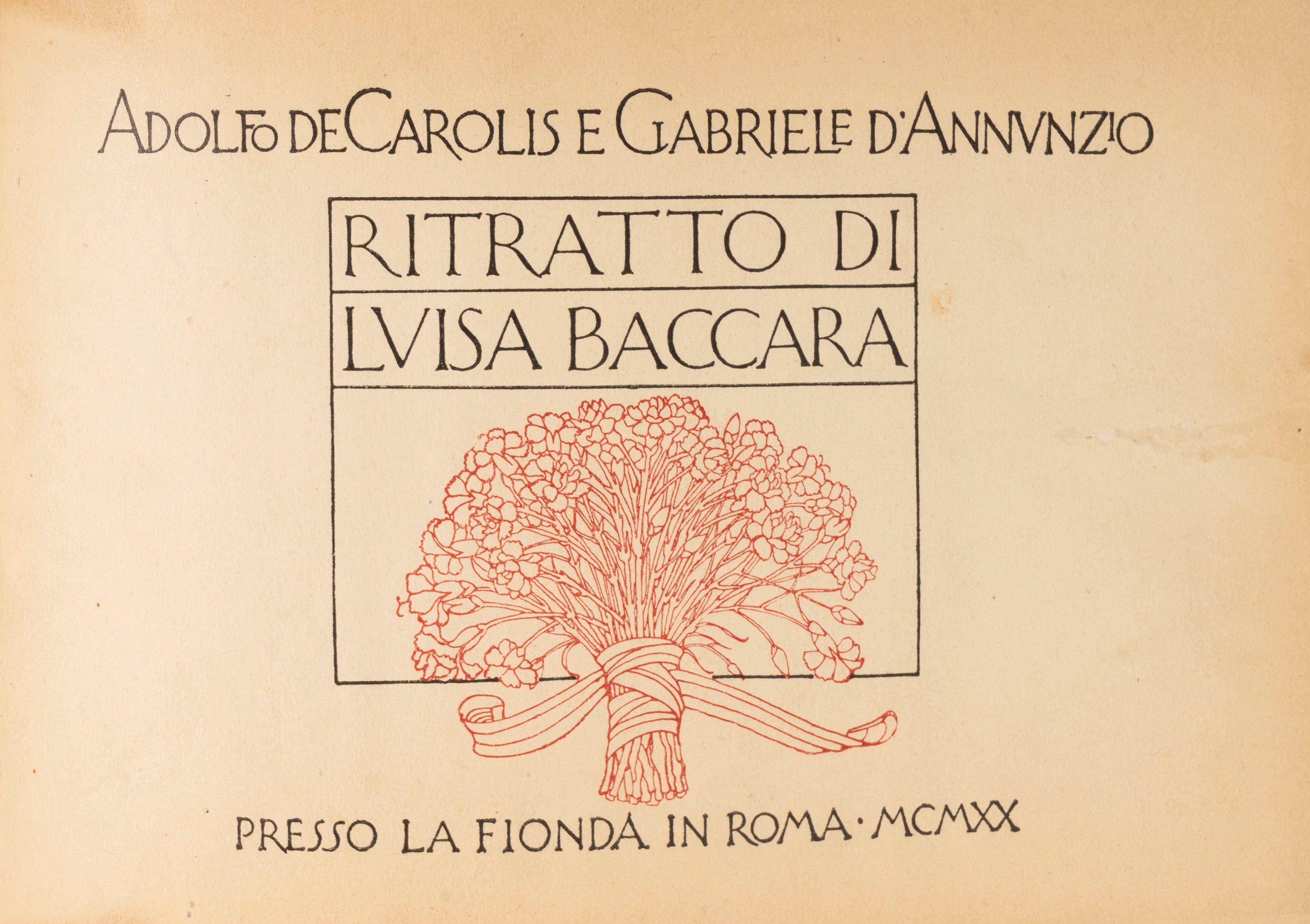 D'Annunzio, Gabriele e De Carolis, Adolfo - Portrait of Luisa Baccara ...