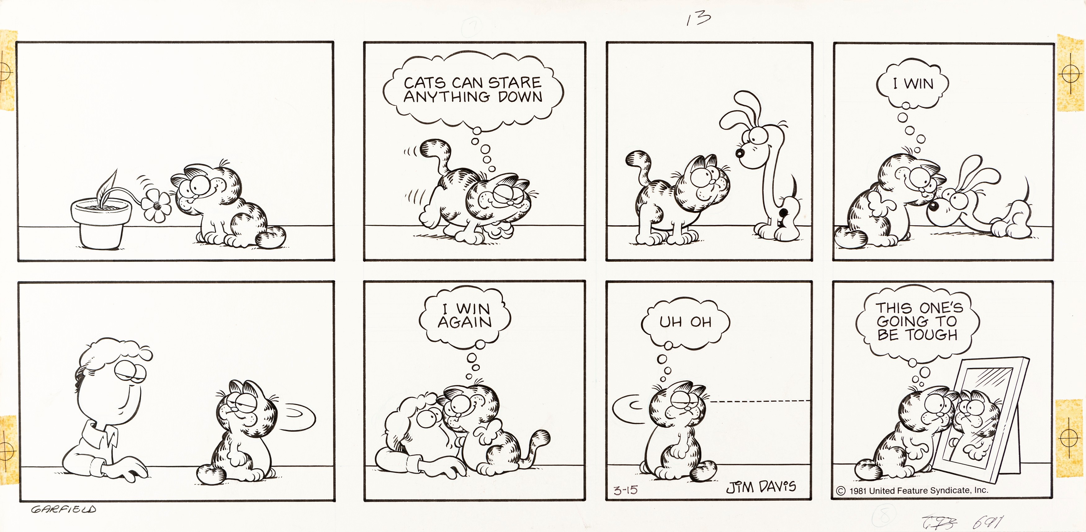 Jim Davis - Garfield 1981 | Fumetti: Tavole e Illustrazioni Originali ...